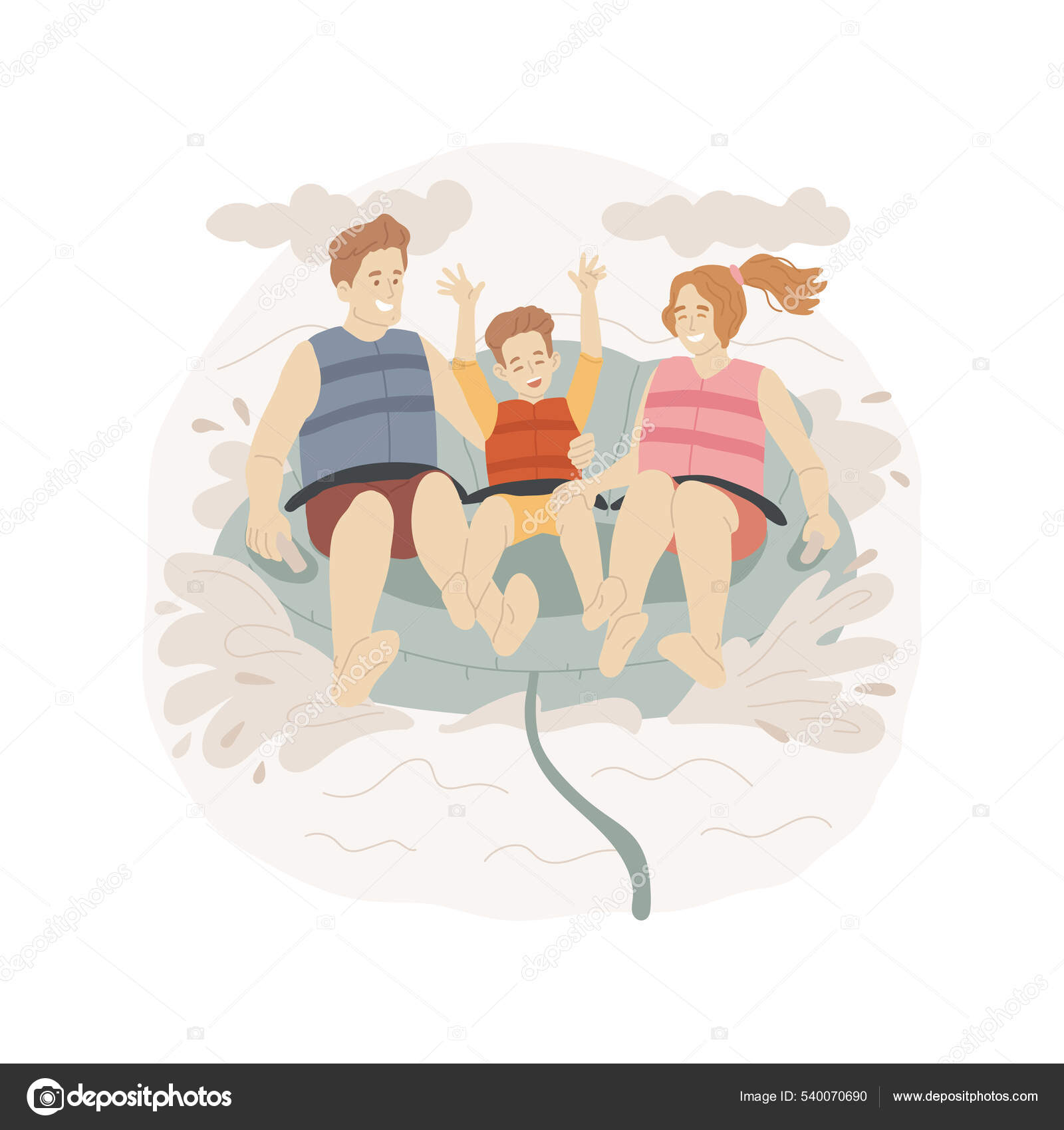 Tubing isolated cartoon vector illustrations. Vector de stock ...
