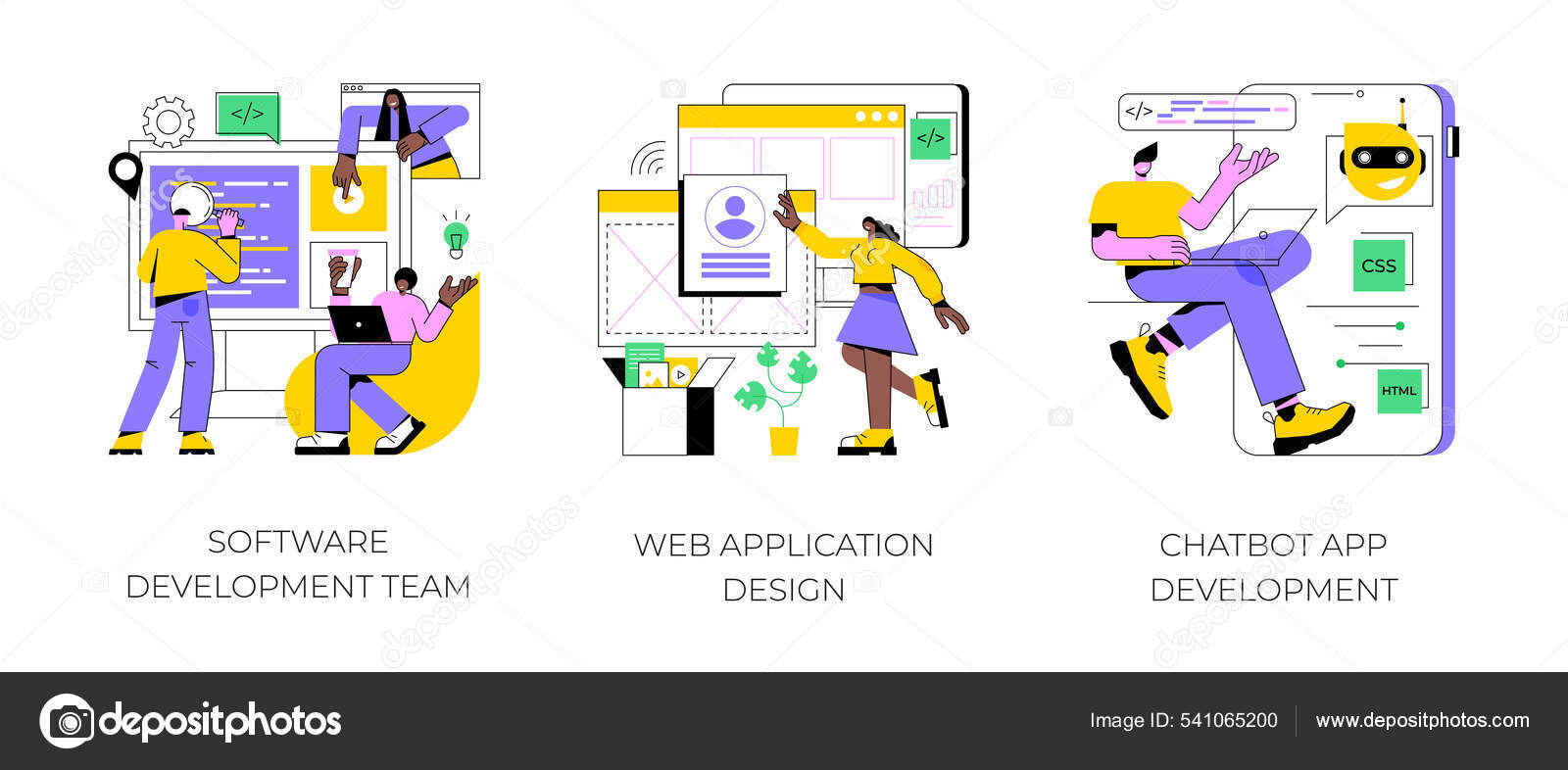 Professional programming abstract concept vector illustrations. Stock ...