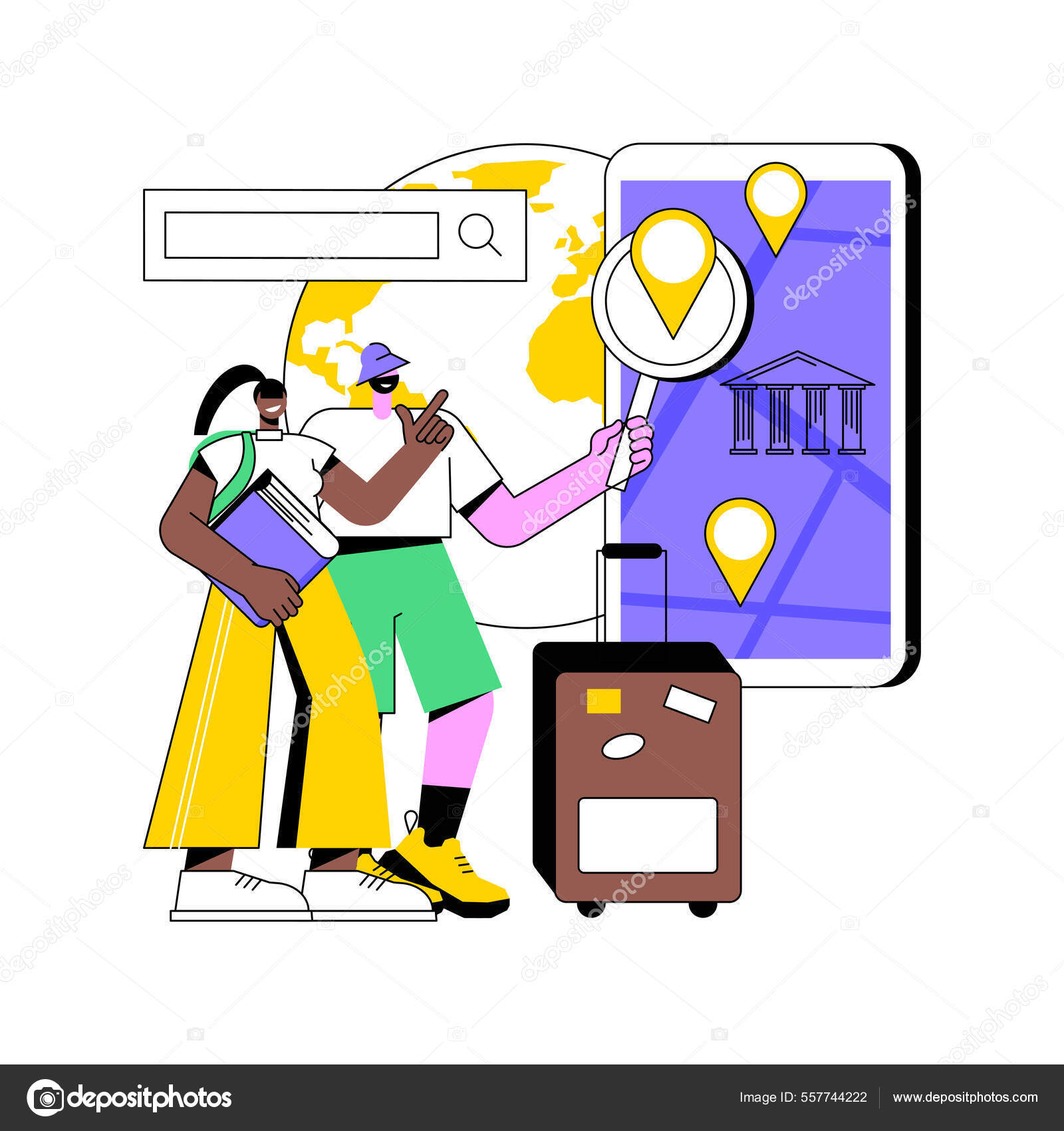 Smart tourism system abstract concept vector illustration. Stock Vector ...