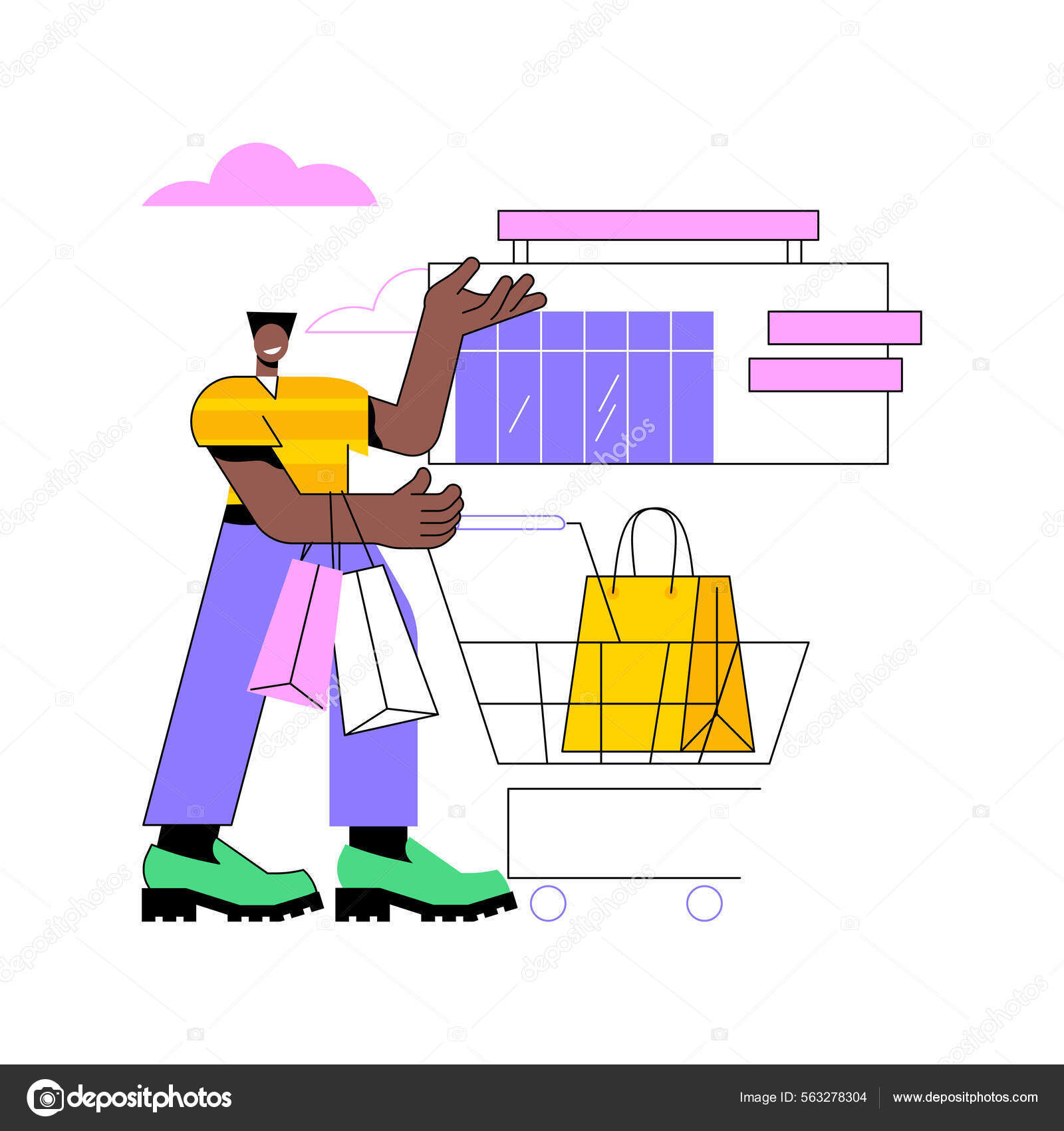 Big box store abstract concept vector illustration. Stock Vector by ...
