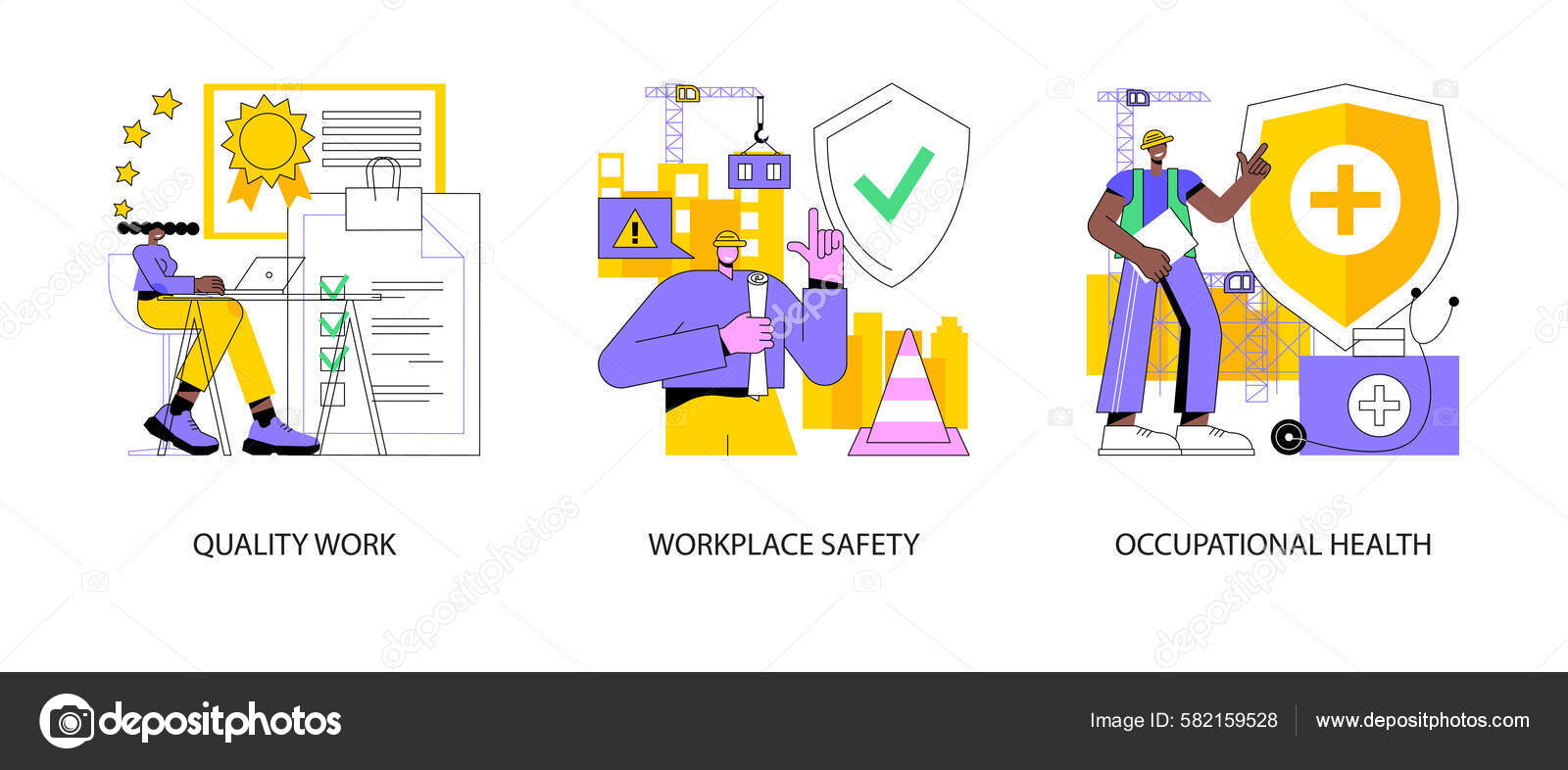 Working Environment Abstract Concept Vector Illustration Set Quality ... Working Environment Abstract Concept Vector Illustration Set Quality ...