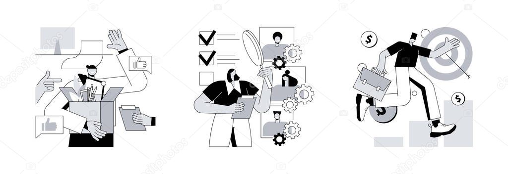 Desarrollo de carrera concepto abstracto vector ilustración conjunto ...