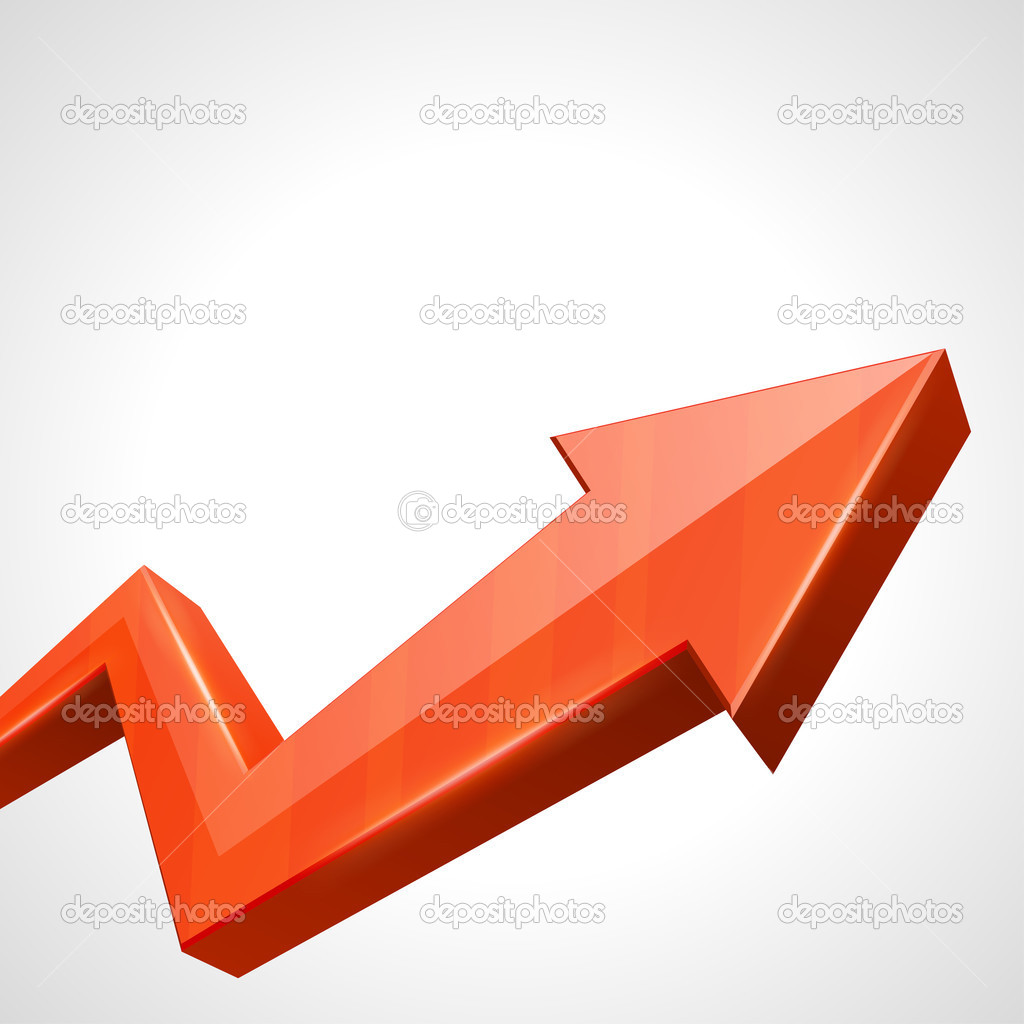 Color glossy arrow and graph vector illustration Stock Vector Image by ...