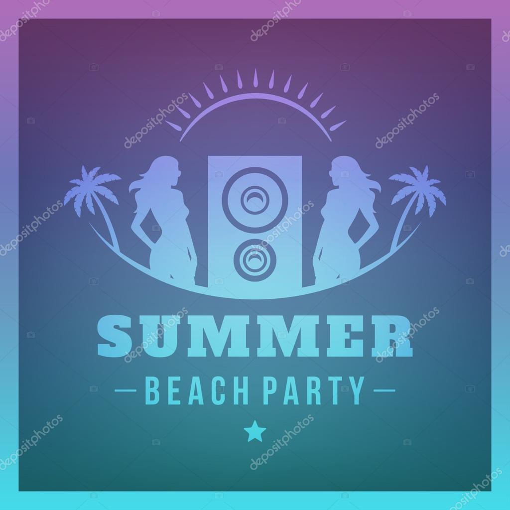 Summer Holidays Beach Party Poster Vector Background Stock Illustration