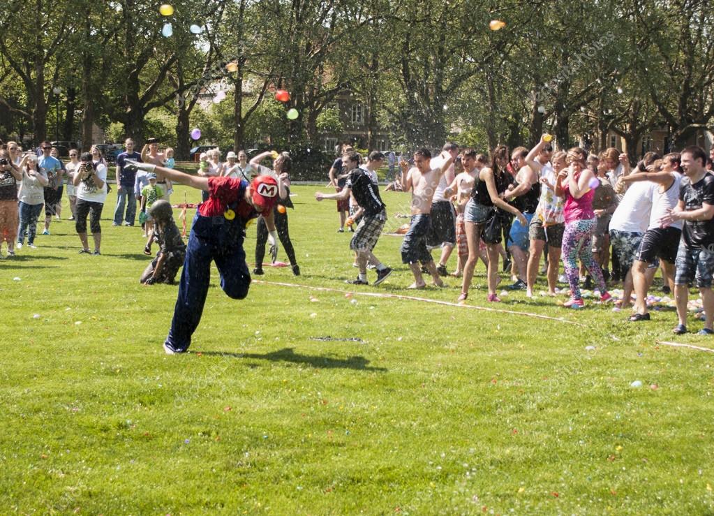 Epic Water Balloon Battle Stock Editorial Photo © Mszandurski 48774745