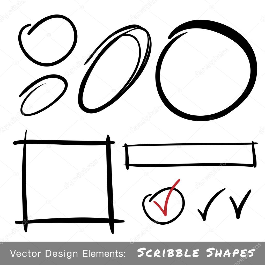 Set of Hand Drawn Scribble Shapes — Stock Vector © artishokcs1 #47667945 Set of Hand Drawn Scribble Shapes — Stock Vector © artishokcs1 #47667945