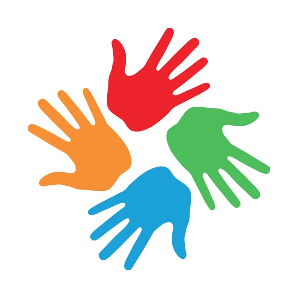 Colorful Five Hands Icon Stock Vector Image by ©artishokcs1 #50941095