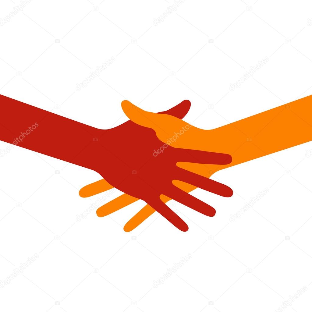 Colorful icon hand shake — Stock Vector © artishokcs1 #50794811