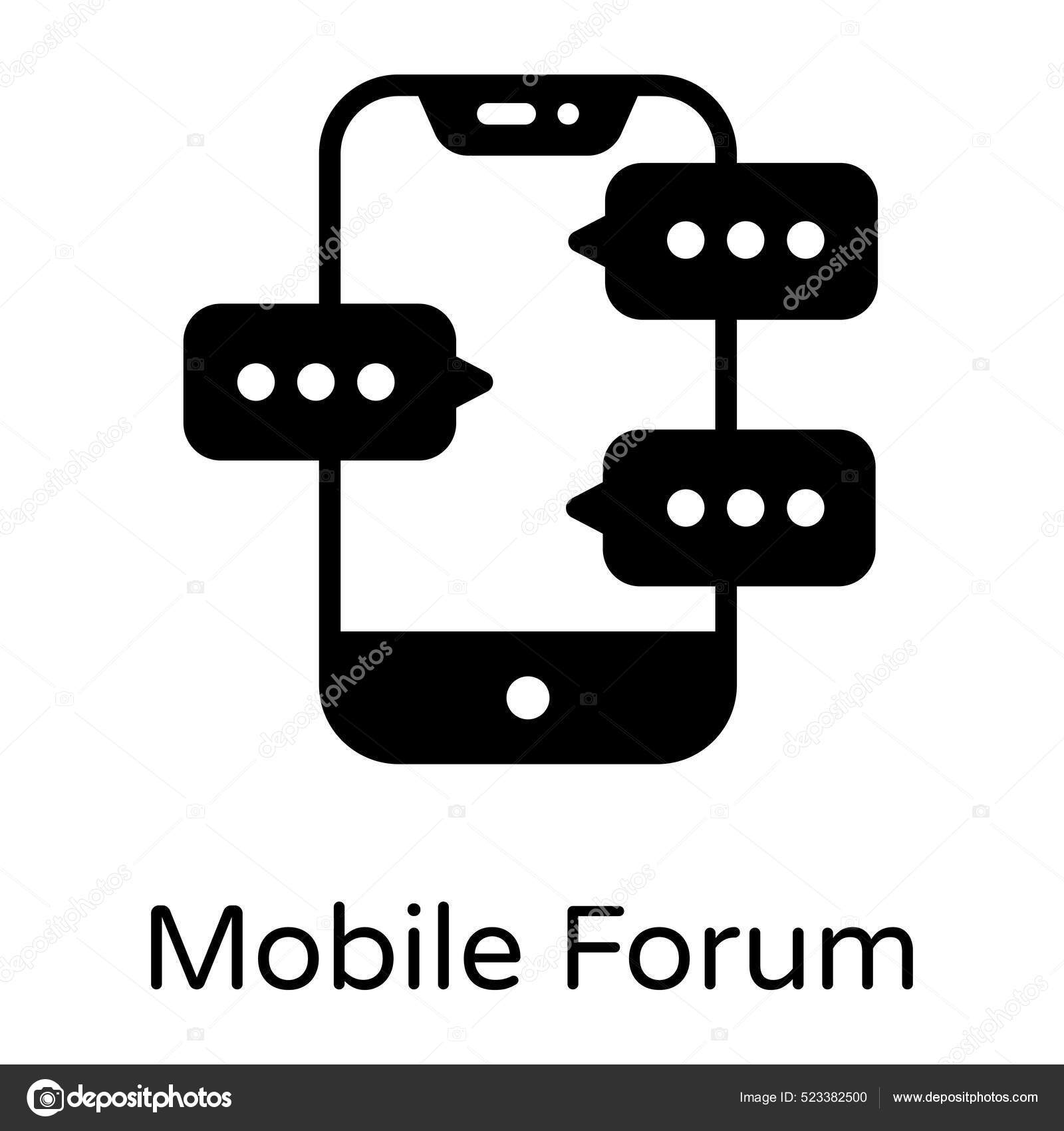Mobile Phone Icon Trendy Style Isolated Background Stock Vector by ...