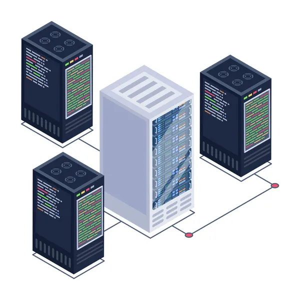 Server Room Servers Data Center Vector Illustration Design Stock Vector ...