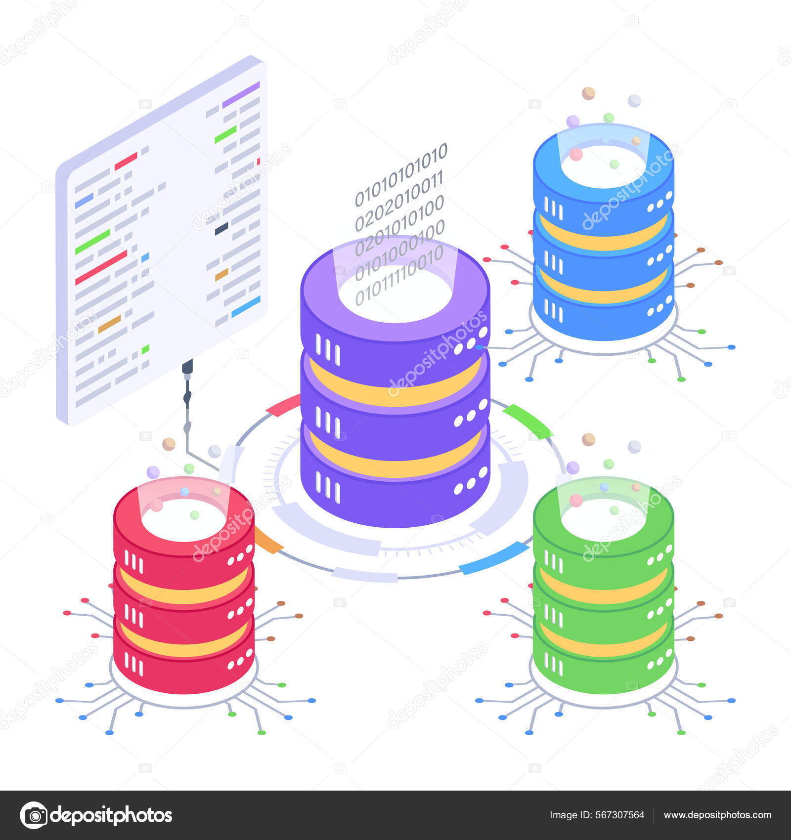 Server Room Icon Database Concept Vector Illustration Design Vector de stock #567307564 de ...