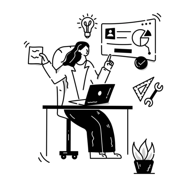 Workplace Cartoon Vector Illustration Stock Vector by ©smashingstocks ...