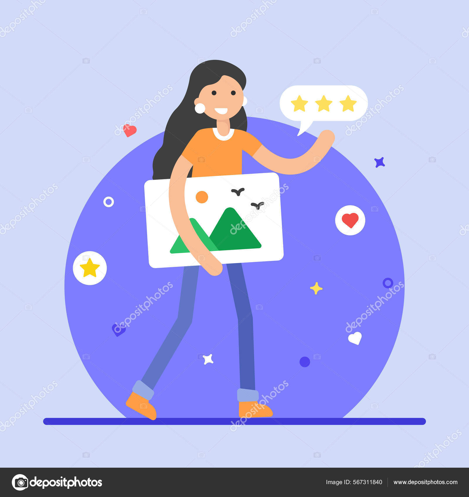 Content Rating Cartoon Vector Illustration Stock Vektor od ...