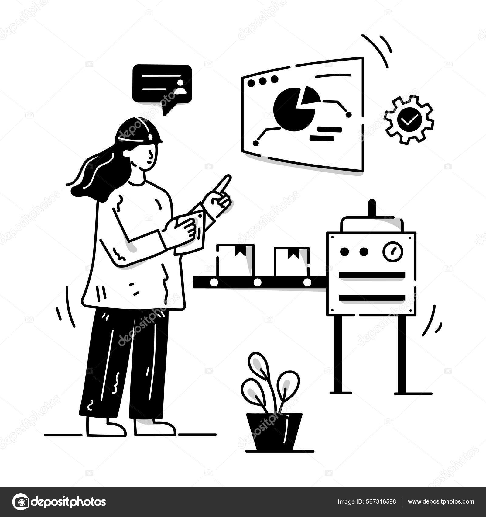 Industrial Production Cartoon Vector Illustration Stock Vector Image by ...