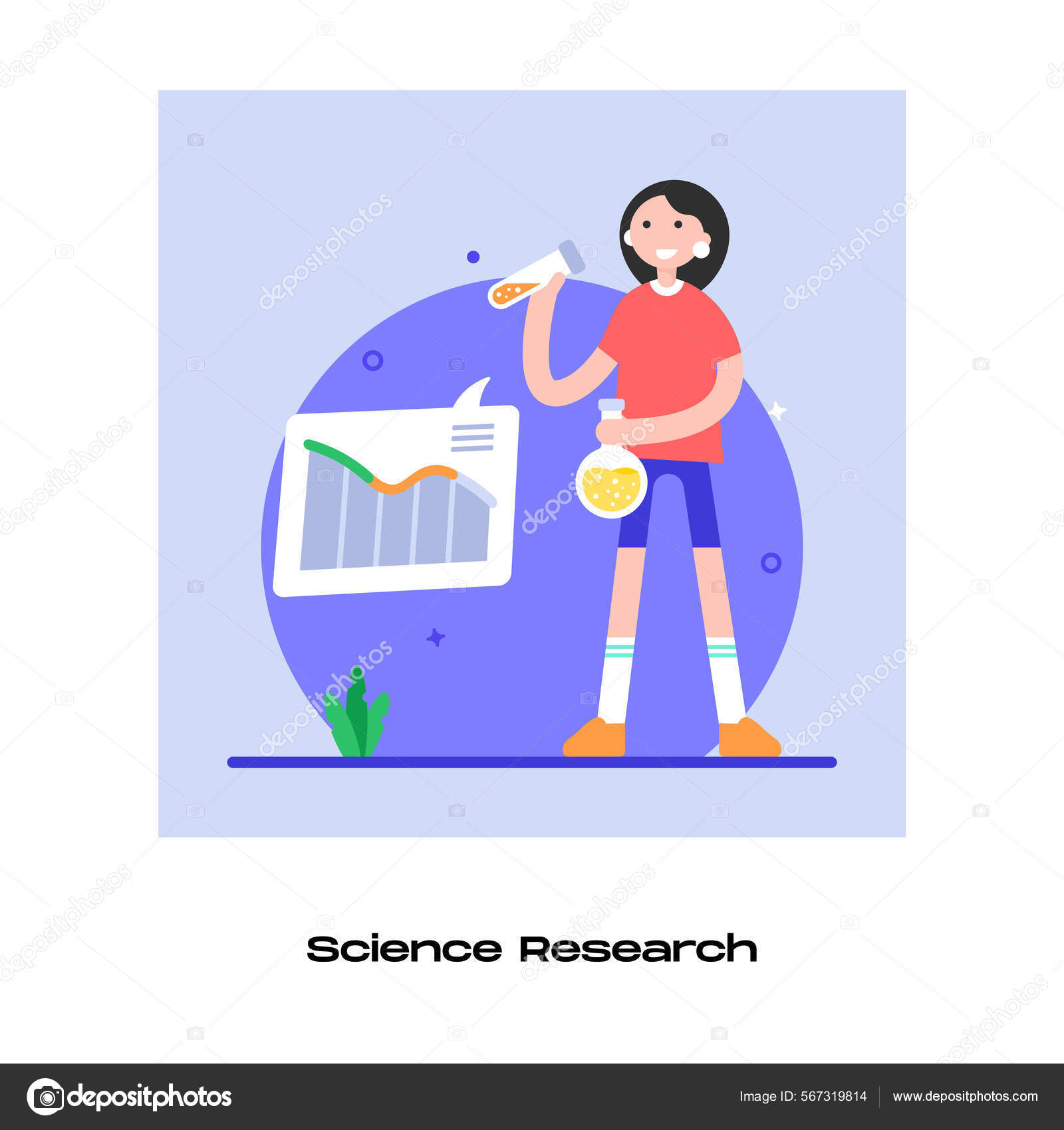 Science Research Cartoon Vector Illustration Stock Vector by ...