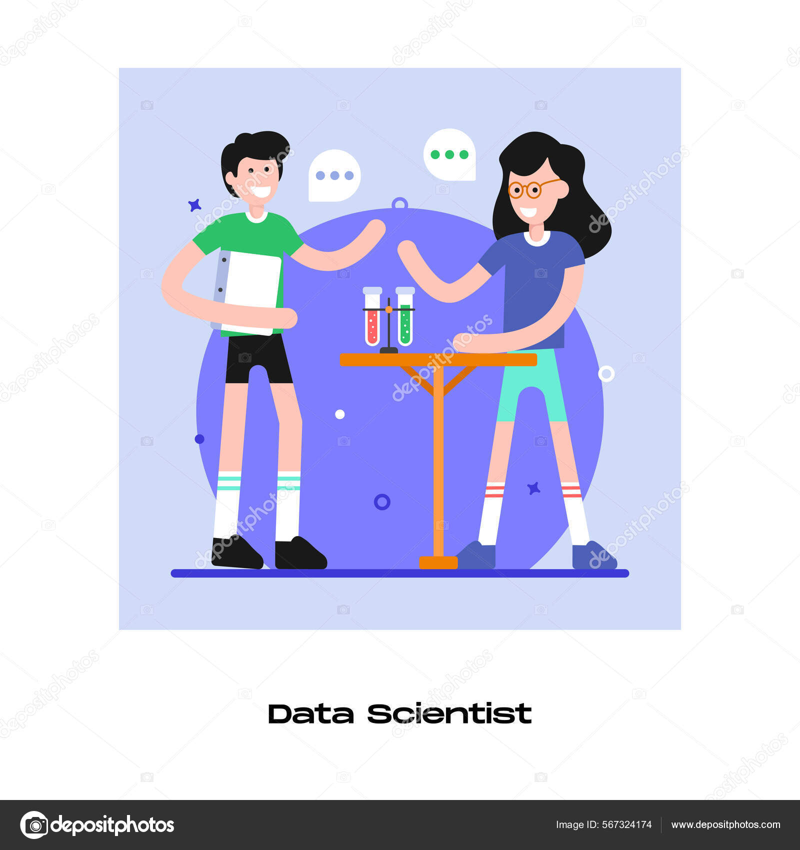 Data Scientist Cartoon Vector Illustration Stock Vector by ...