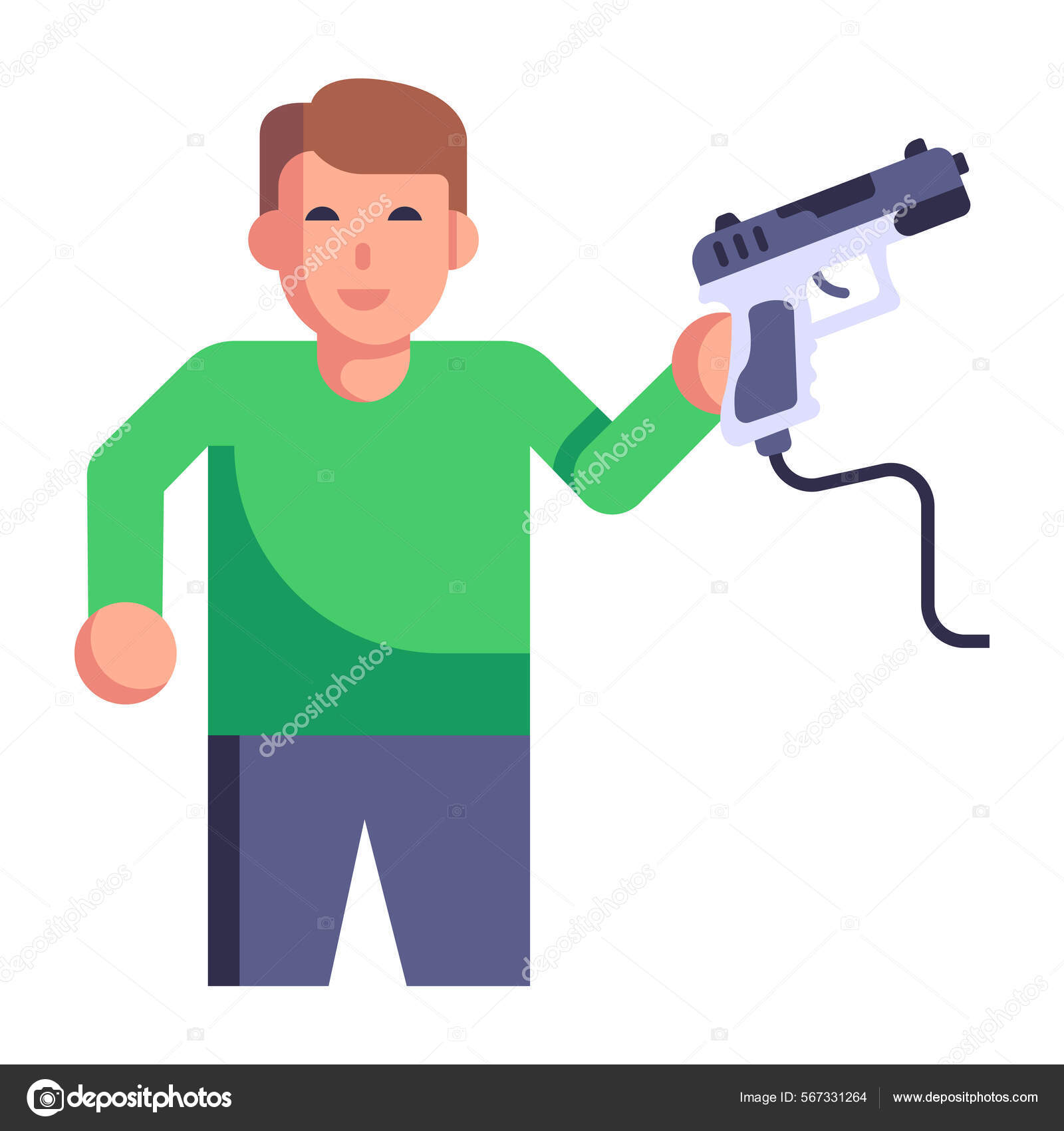 Shooting Game Cartoon Vector Illustration Stock Vector by ...