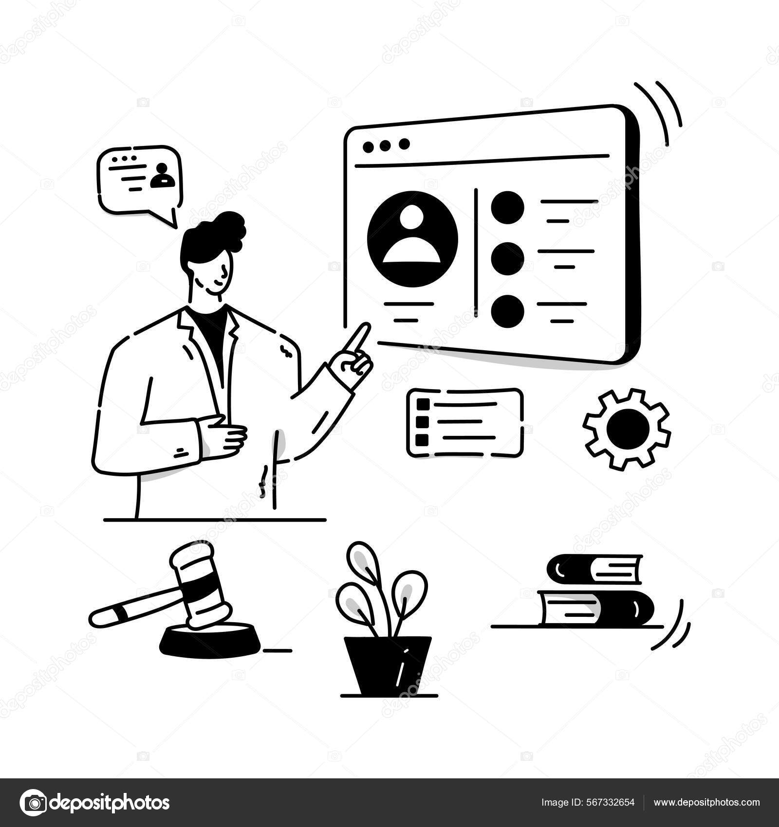 Legal Software Cartoon Vector Illustration Stock Vector by ...