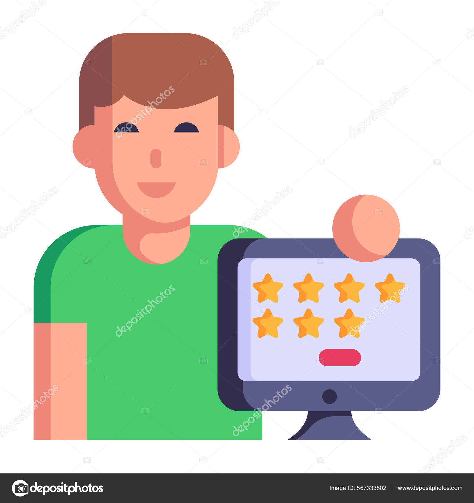 Online Ratings Cartoon Vector Illustration Stock Vector Image by ...