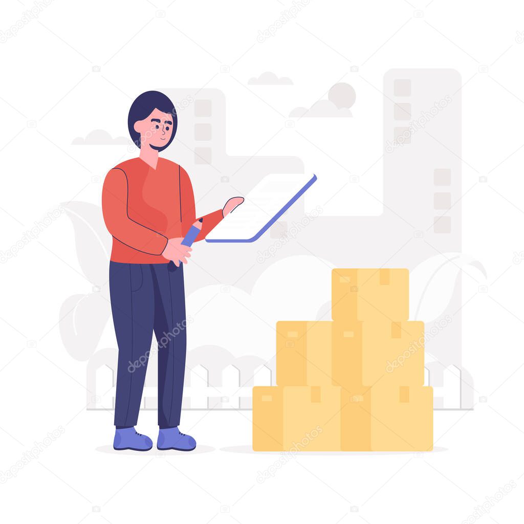 Lista Inventario Dibujos Animados Ilustración Vectores Vector de stock ...