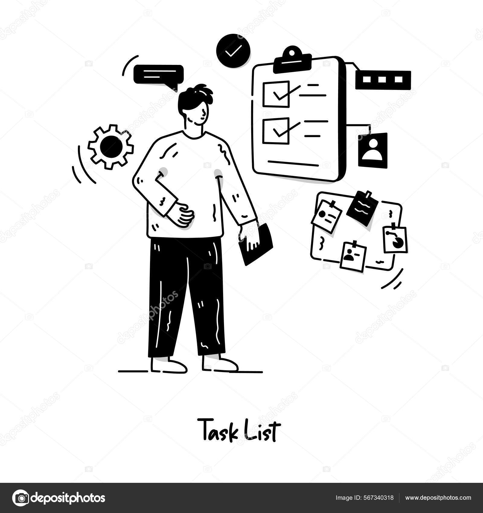 任务清单卡通画 矢量图解 图库矢量图©smashingstocks 567340318