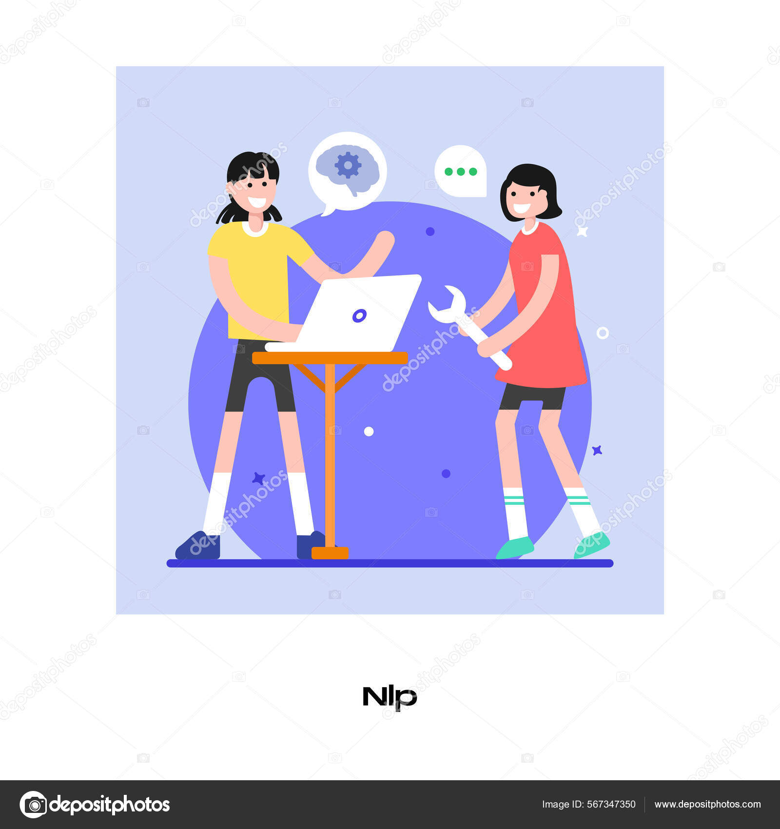 Nlp Cartoon Vector Illustration Stock Vector Image by ©smashingstocks ...