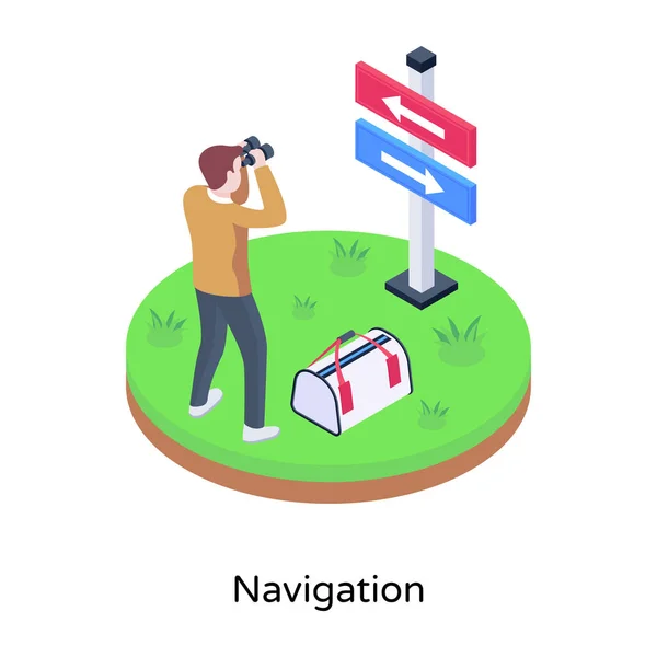 Navigation Map Cartoon Vector Illustration Stock Vector by ...