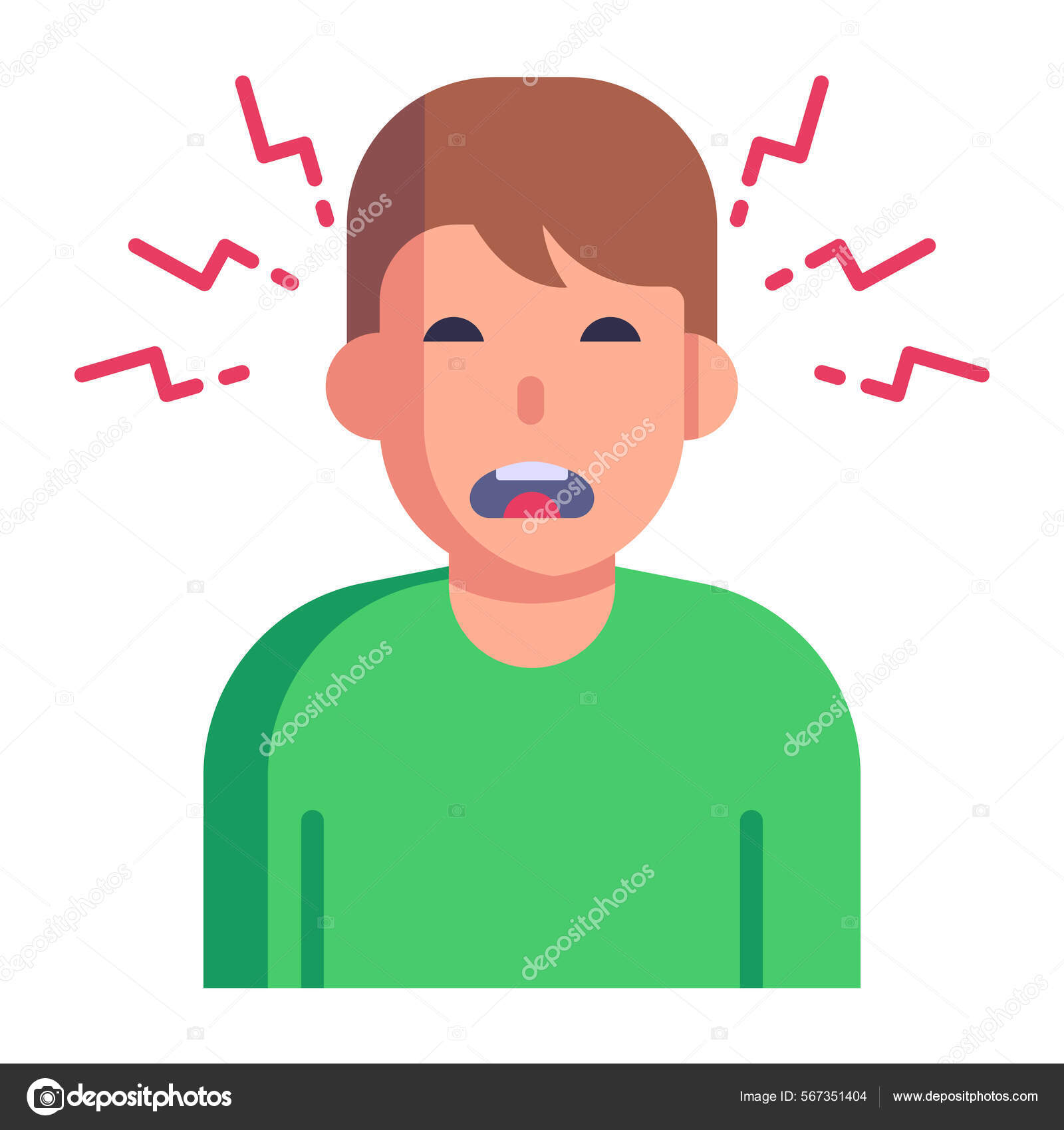 Caricatura Ira Ilustración Vectorial Vector de stock por ...