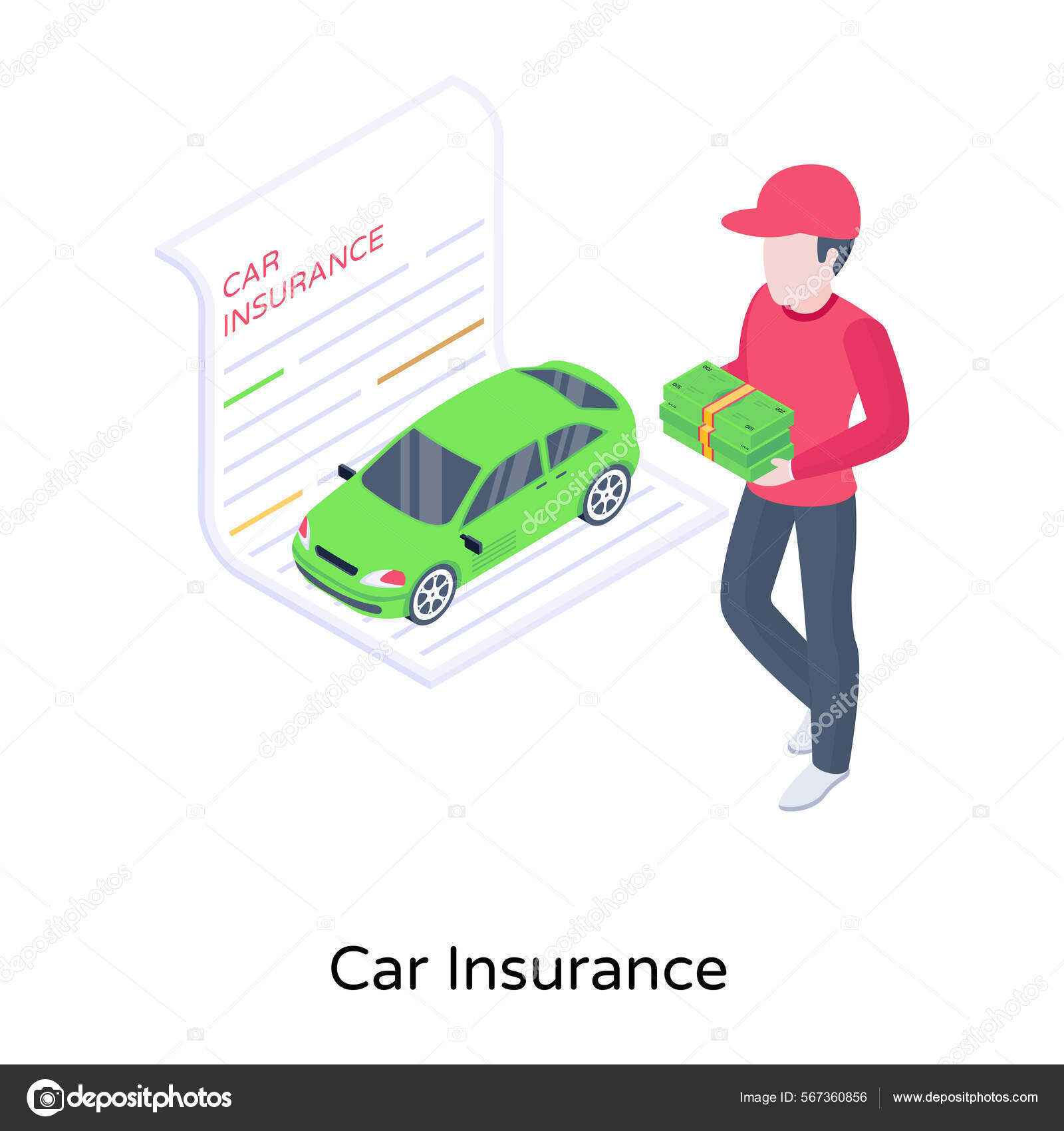 Car Insurance Vector Illustration Stock Vector by ©smashingstocks 567360856