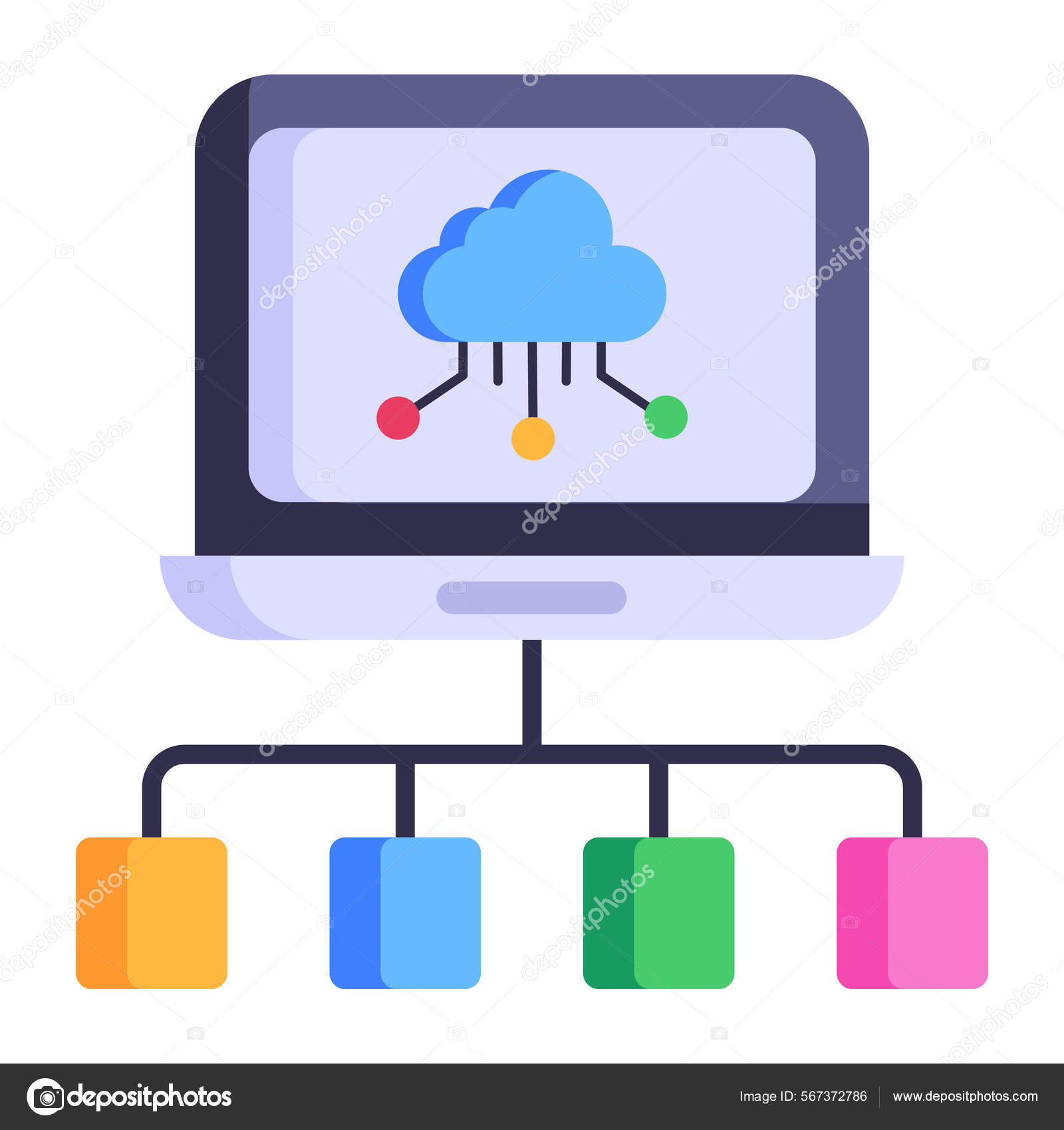 Cloud Computing Simple Design Stock Vector by ©smashingstocks 567372786