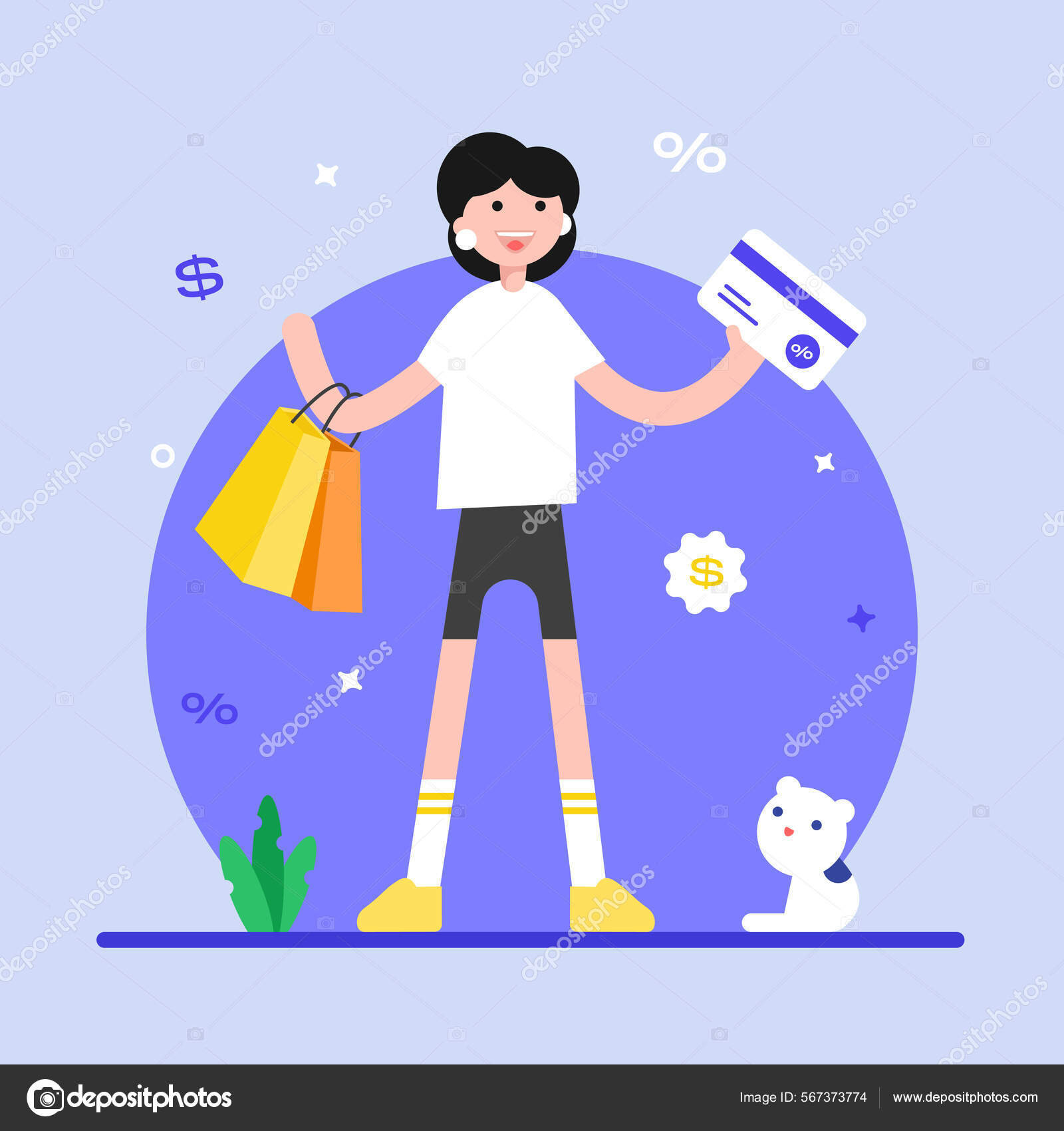 Card Payment Cartoon Vector Illustration Vector de stock por ...