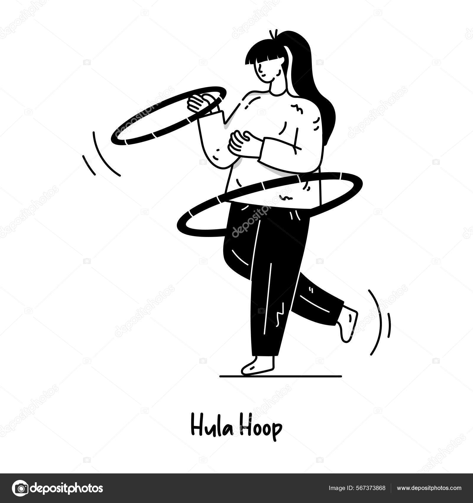 Clip Art De Hula En Blanco Y Negro