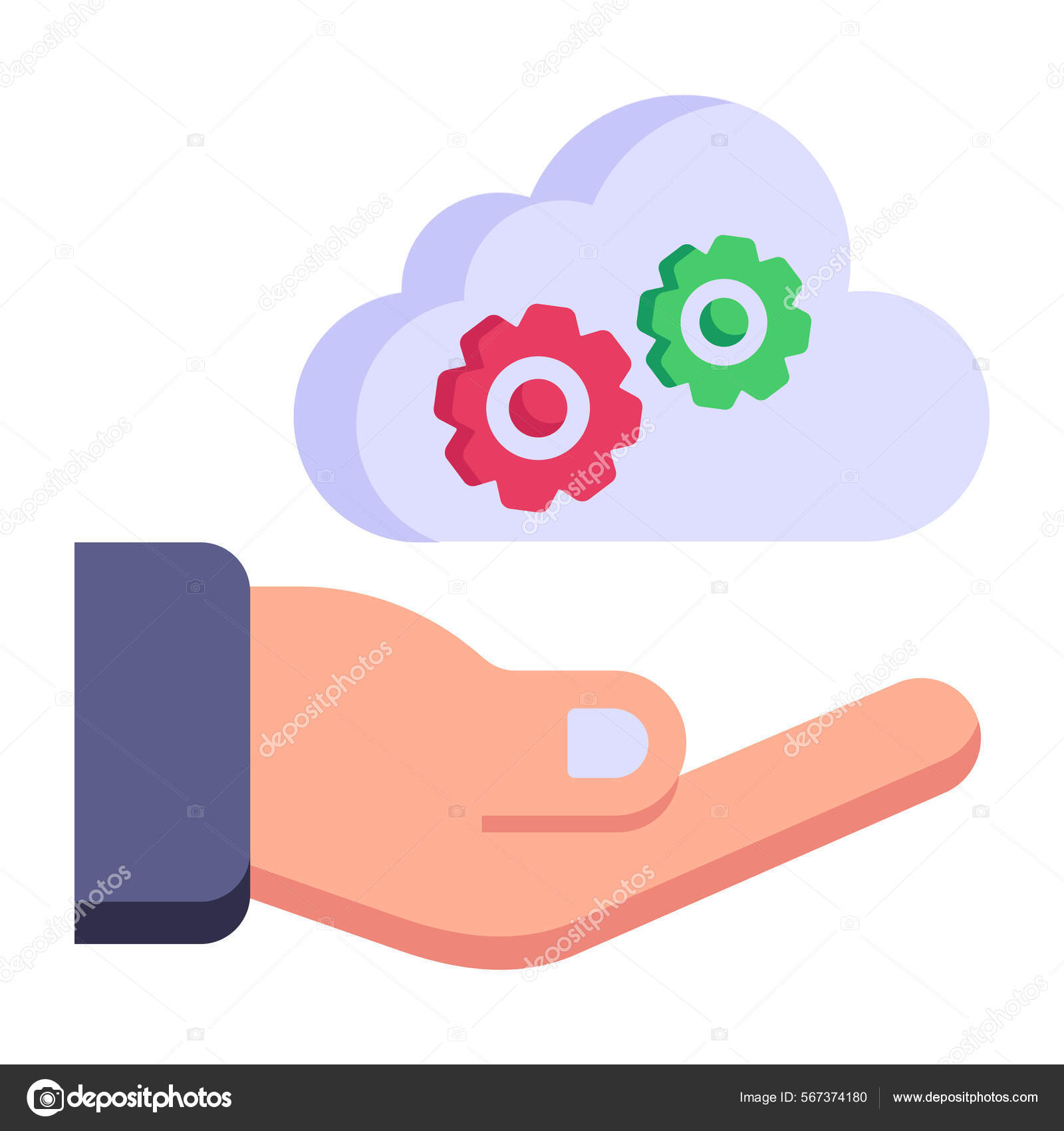 Cloud Computing Simple Design Stock Vector by ©smashingstocks 567374180