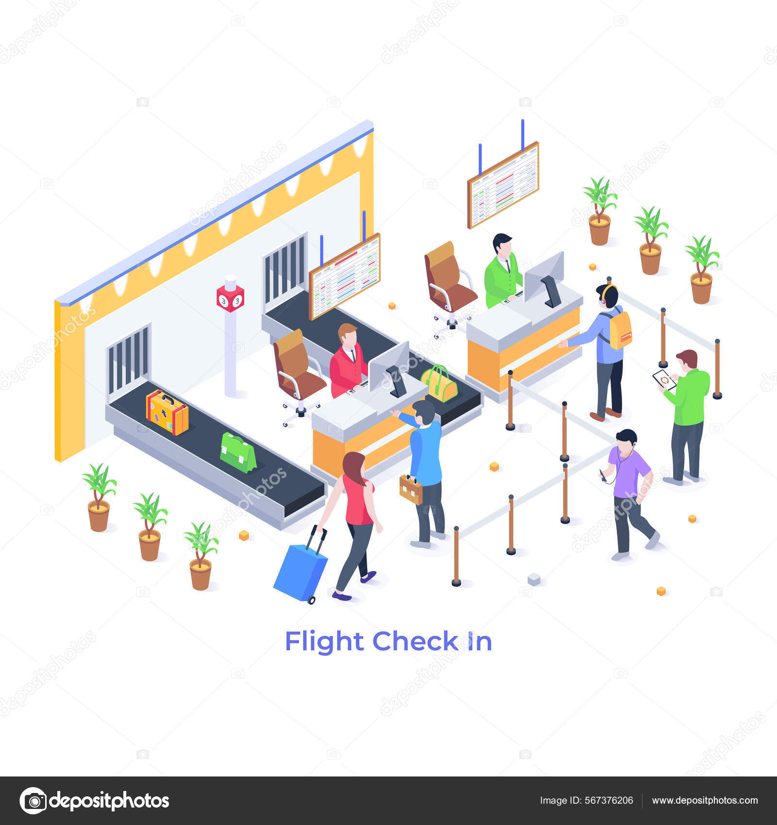 Vector Illustration Design Flight Check Stock Vector by ©smashingstocks ...