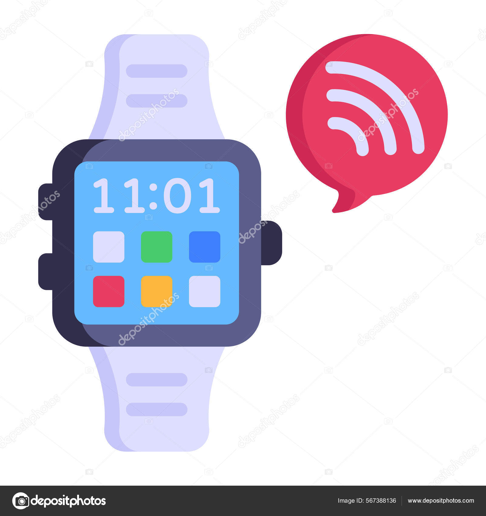 Smartwatch Cartoon Vector Illustration Stock Vector Image by ...