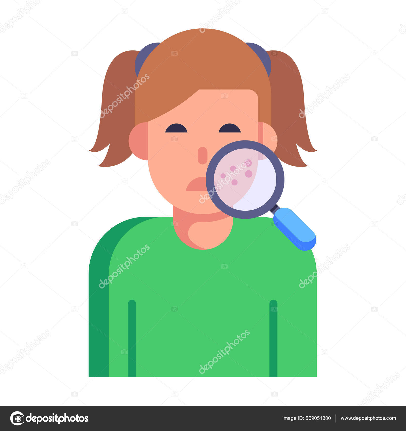 Skin Rash Cartoon Vector Illustration Stock Illustration by ...