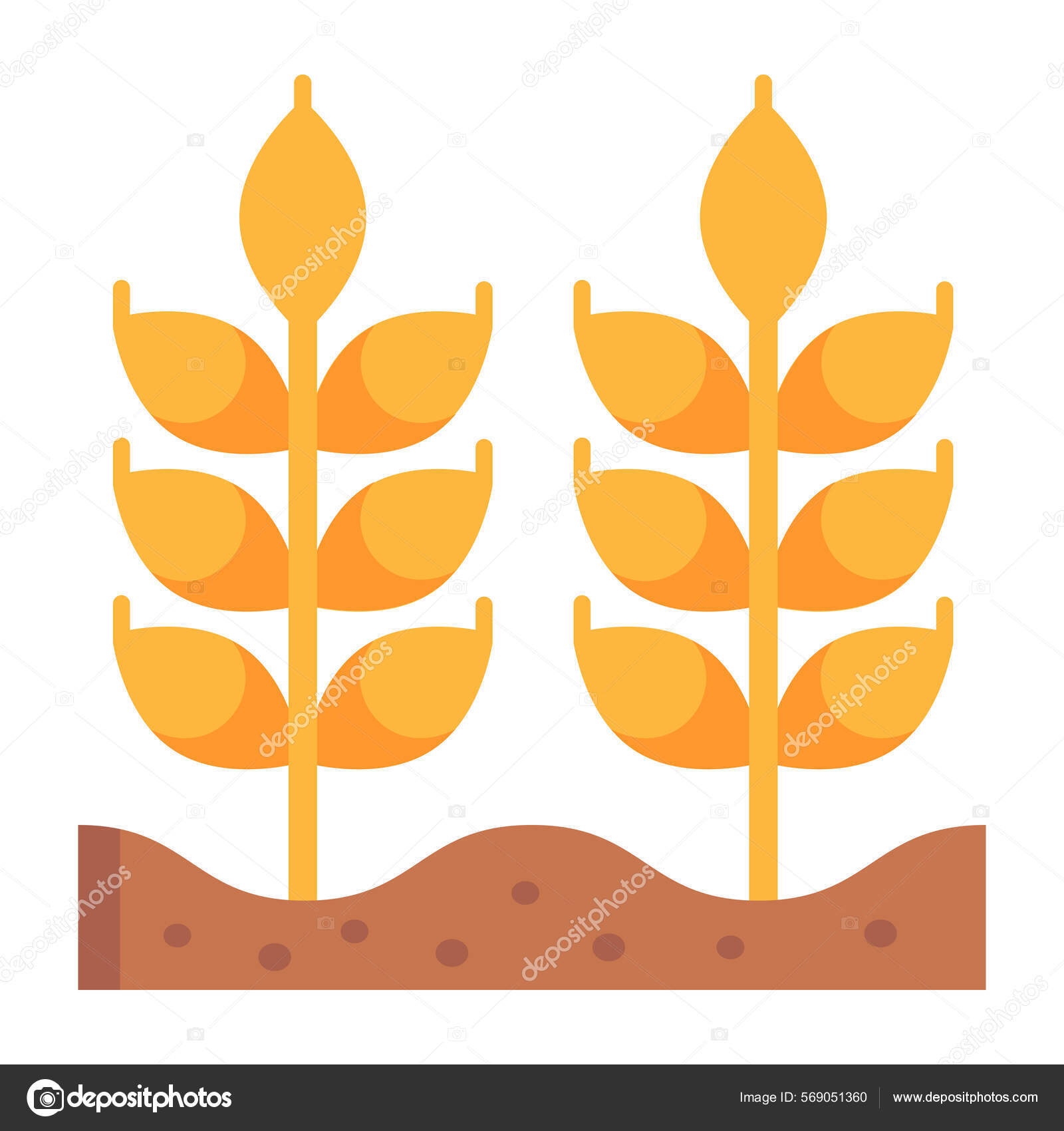 Dibujos Animados Trigo Ilustración Vectorial Vector de Stock de ...