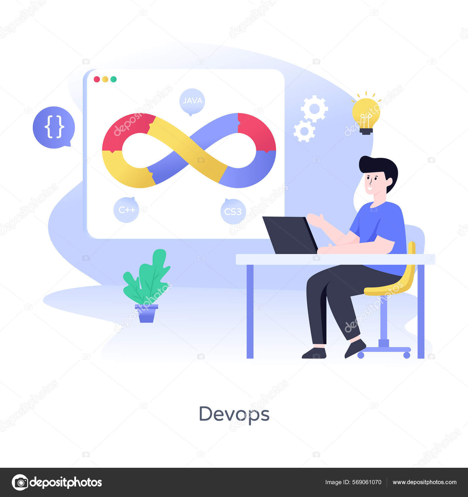 Devops Cartoon Vector Illustration Stock Vector by ©smashingstocks ...