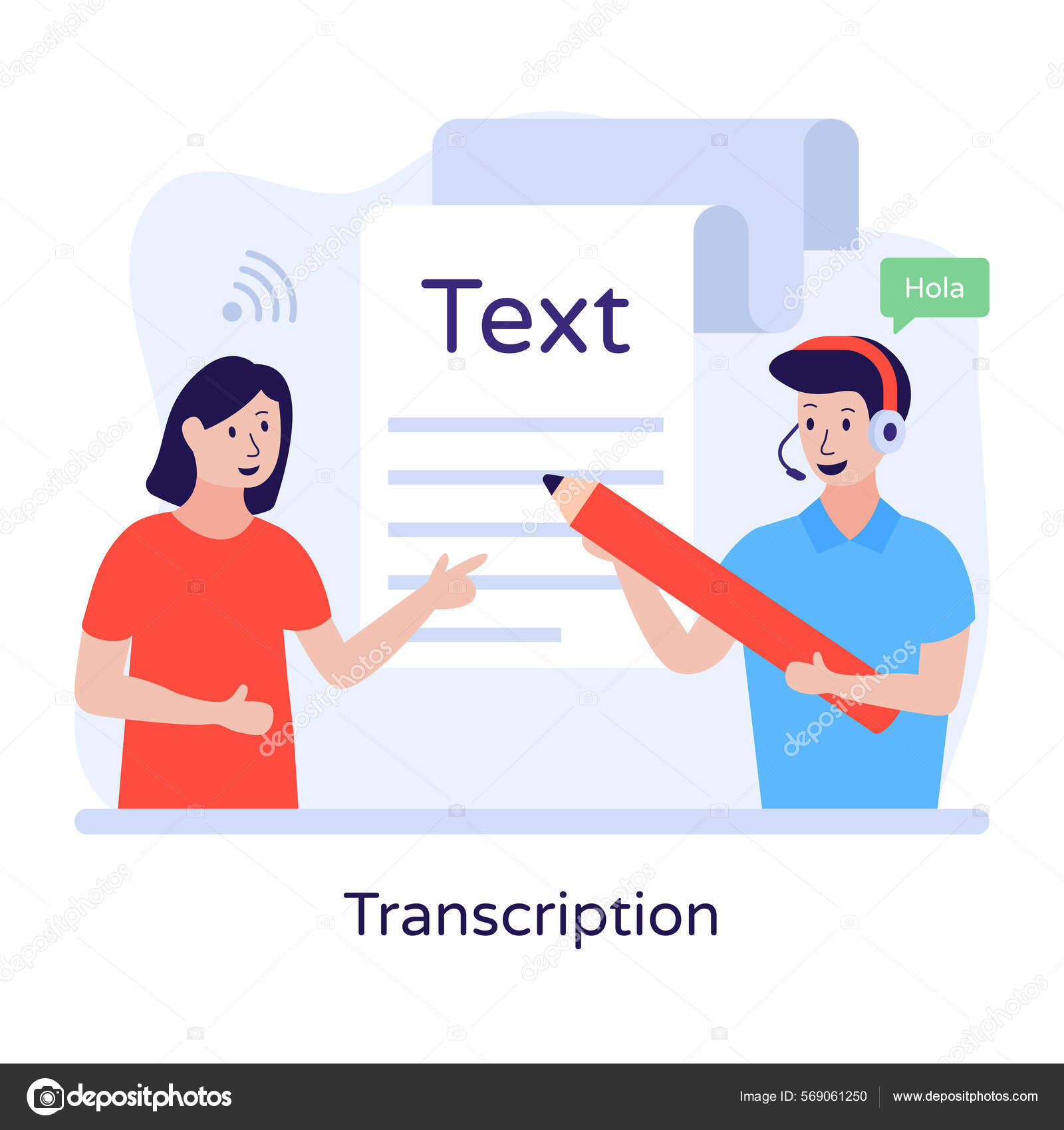 Transcription Cartoon Vector Illustration Stock Vector Image by ...
