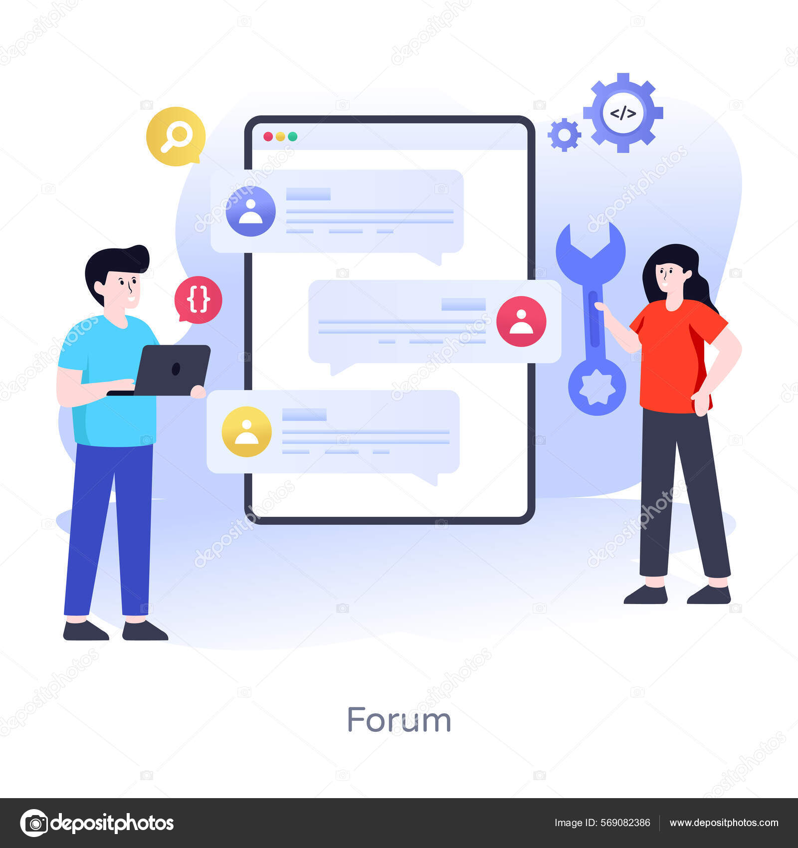 Forum Cartoon Vector Illustration Stock Vector by ©smashingstocks 569082386