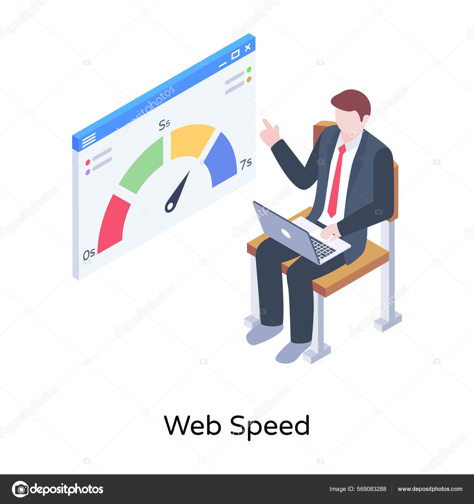 Web Speed Cartoon Vector Illustration Stock Vector by ©smashingstocks ...