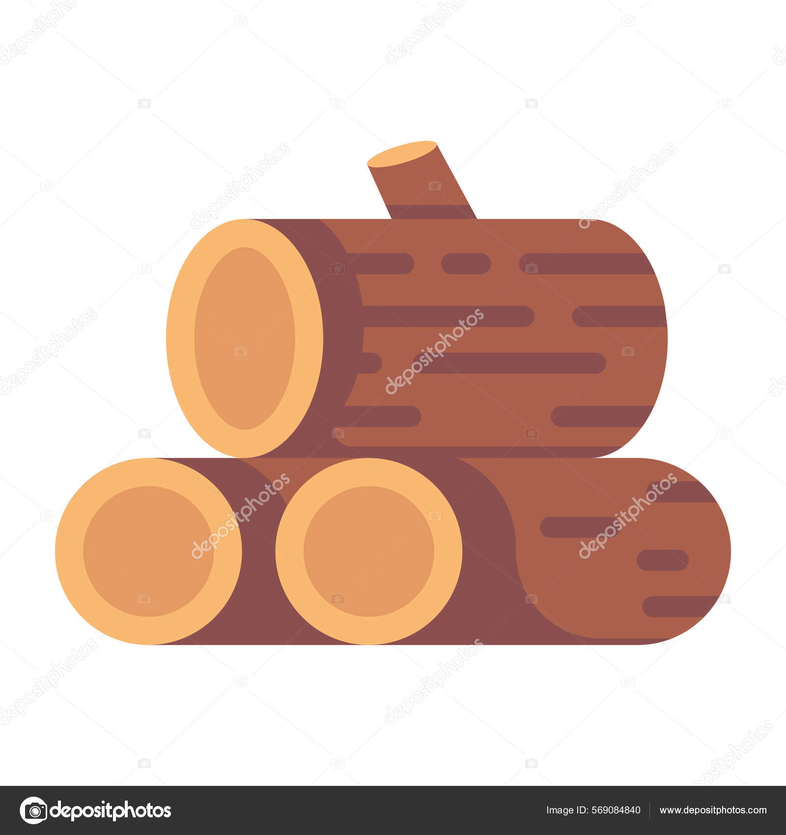 Wood Logs Cartoon Vector Illustration Stock Vector by ©smashingstocks ...