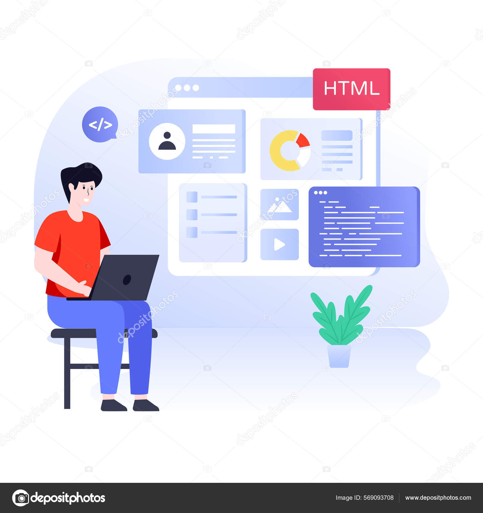 App Development Cartoon Vector Illustration Vector de stock #569093708 ...