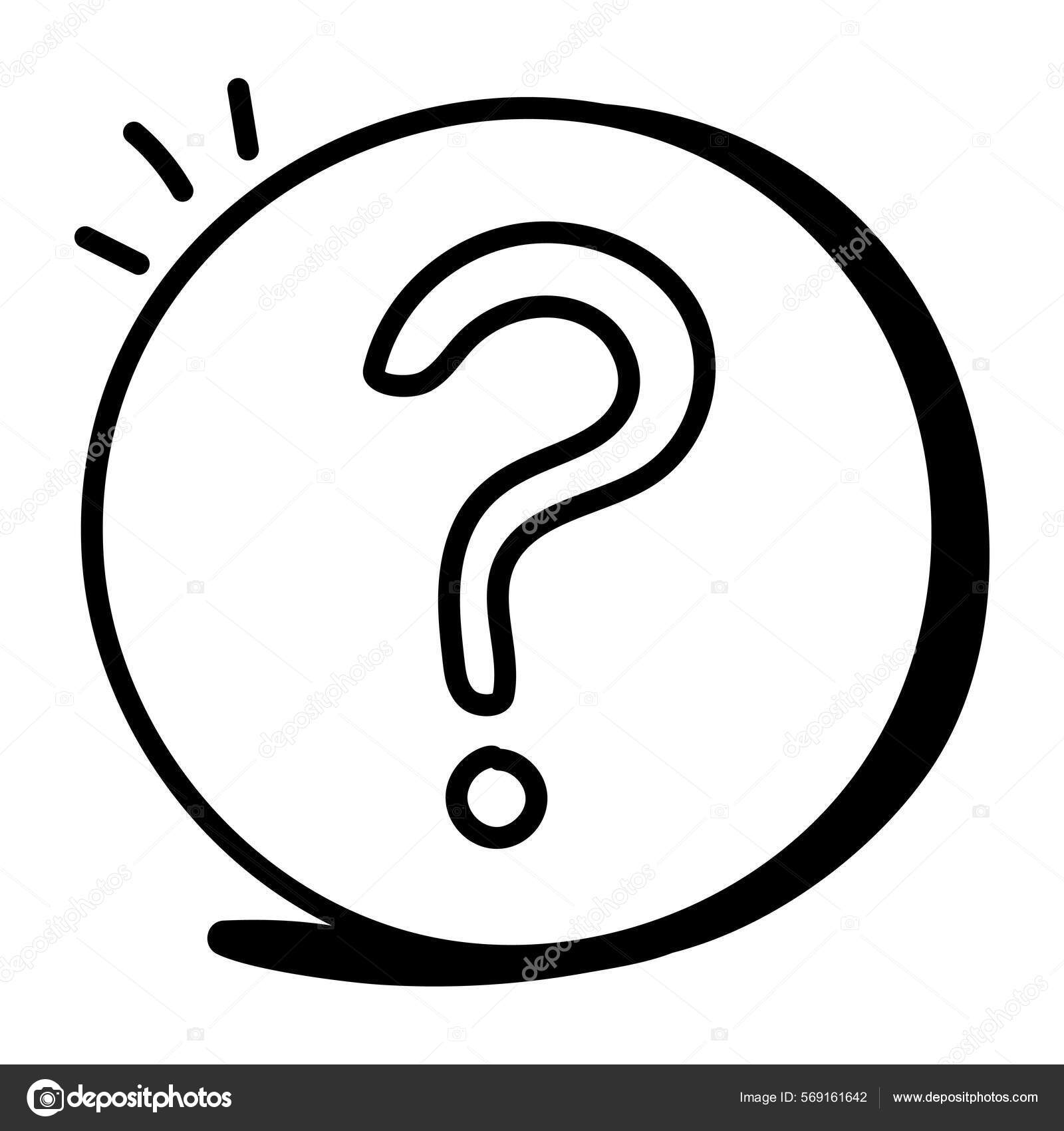 Question Mark Outline Question Mark Editable Stroke Outline Icon