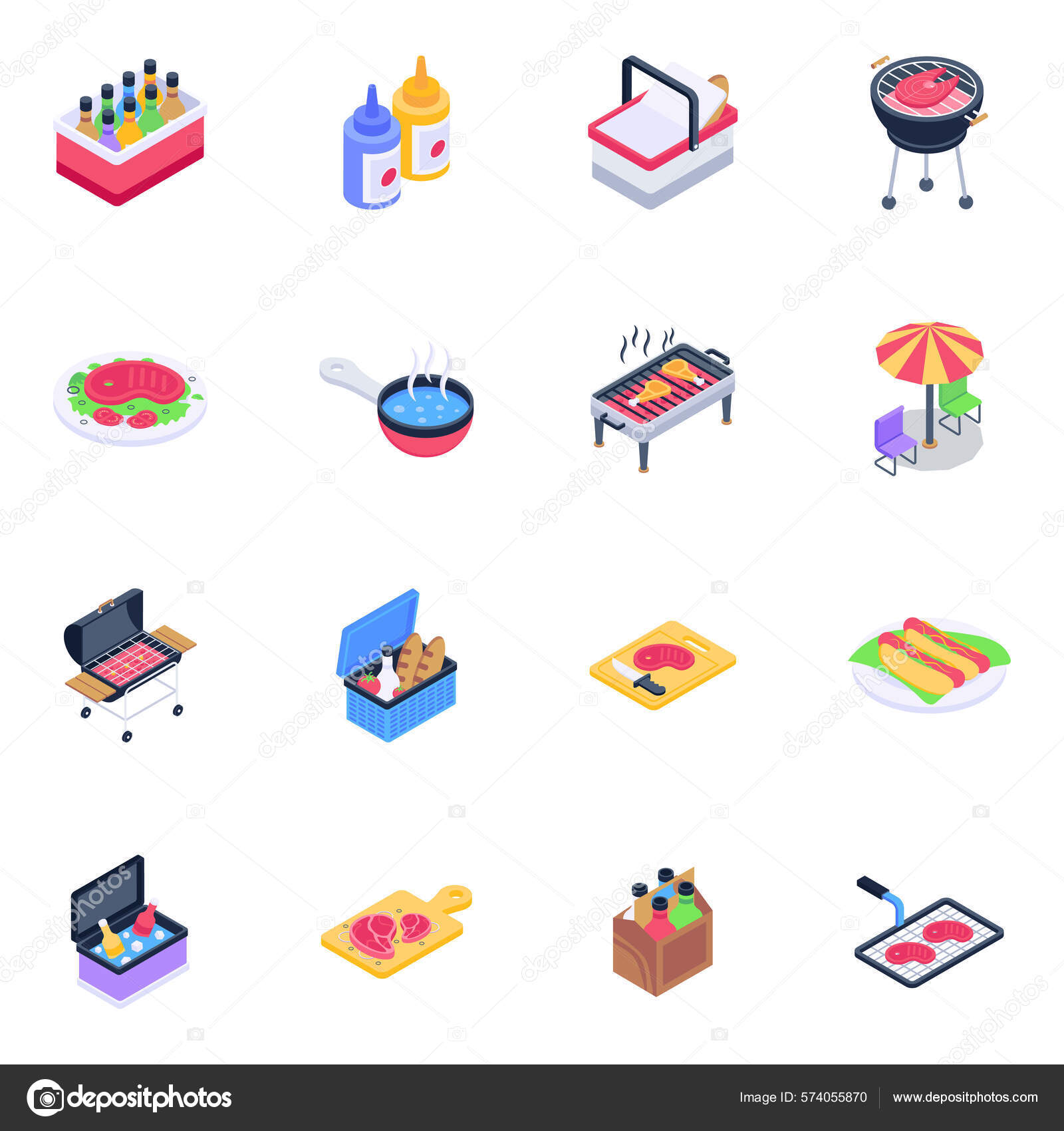 Vector Illustrations Food Cooking Symbols Stock Vector Image by ...