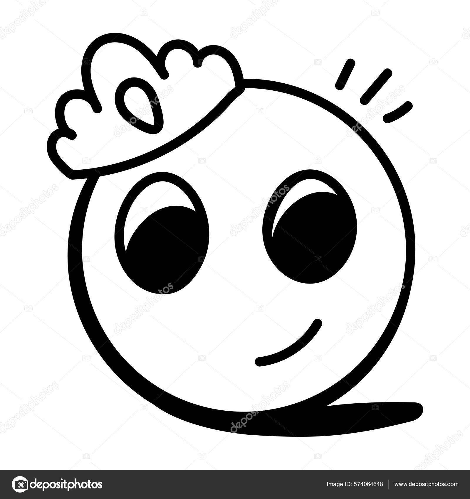 Ilustración Vectorial Una Cara Feliz Vector de stock #574064648 de ...