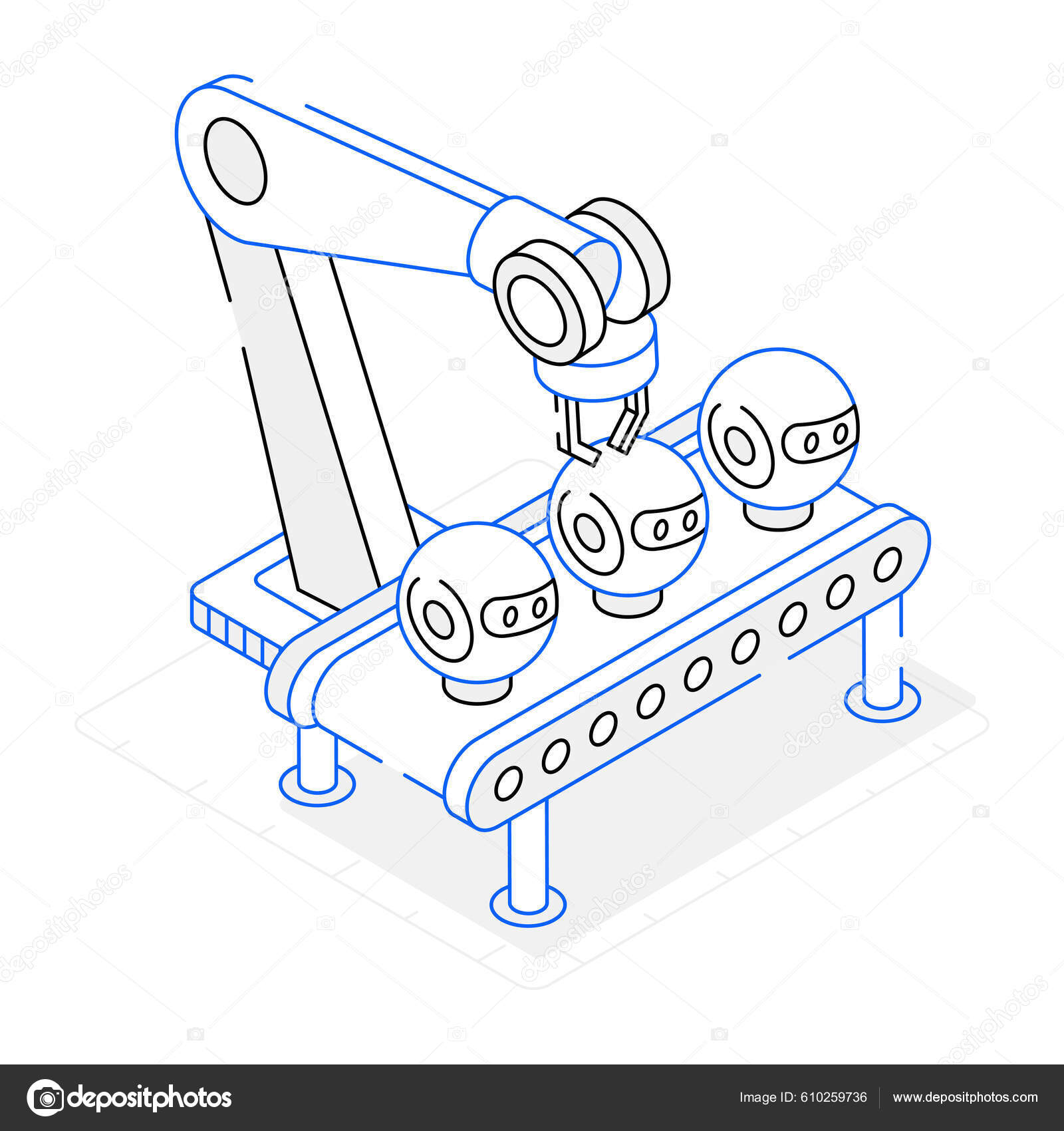 Robotic Arm Robot Illustration Stock Vector by ©smashingstocks 610259736