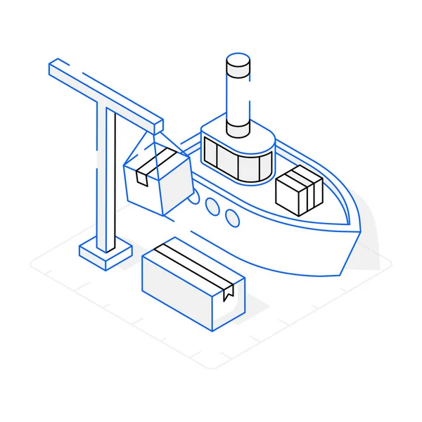 Freight vessel illustration imágenes de stock de arte vectorial ...
