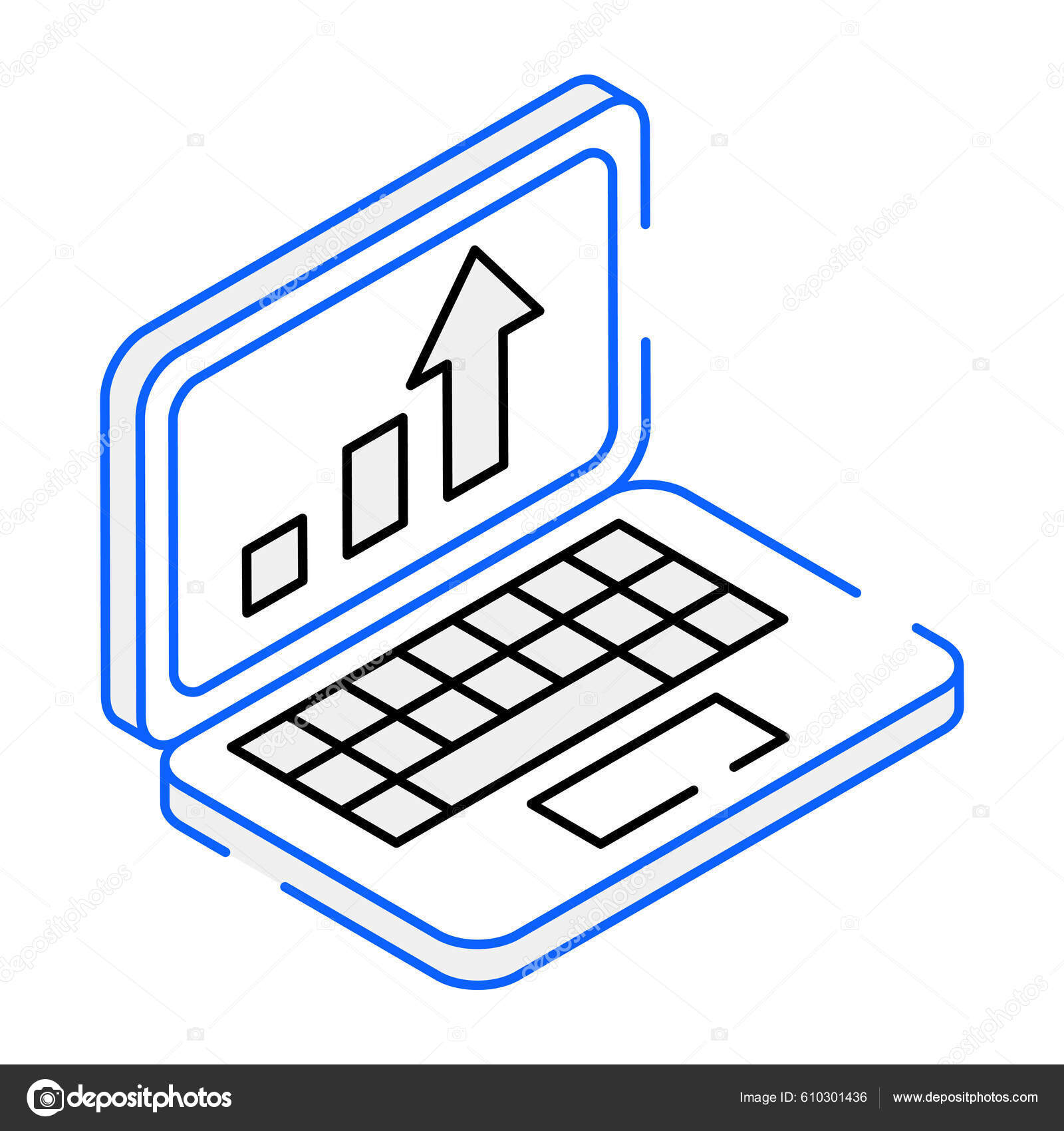 Laptop Graph Vector Illustration Design Stock Vector by ©smashingstocks ...