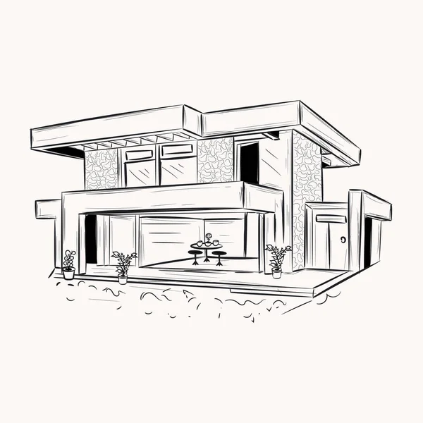 Çizim ev Vektor Stok, Ilustrasi Çizim ev Bebas Royalti | Depositphotos